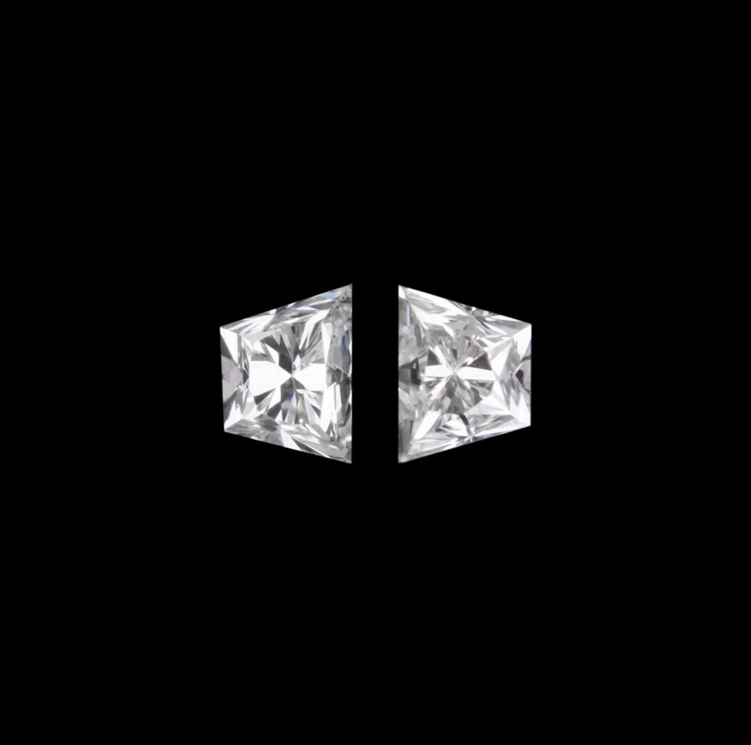 Trapezoid Shape Diamond Matching Pair 0.17ct Loose Accent Stones ...