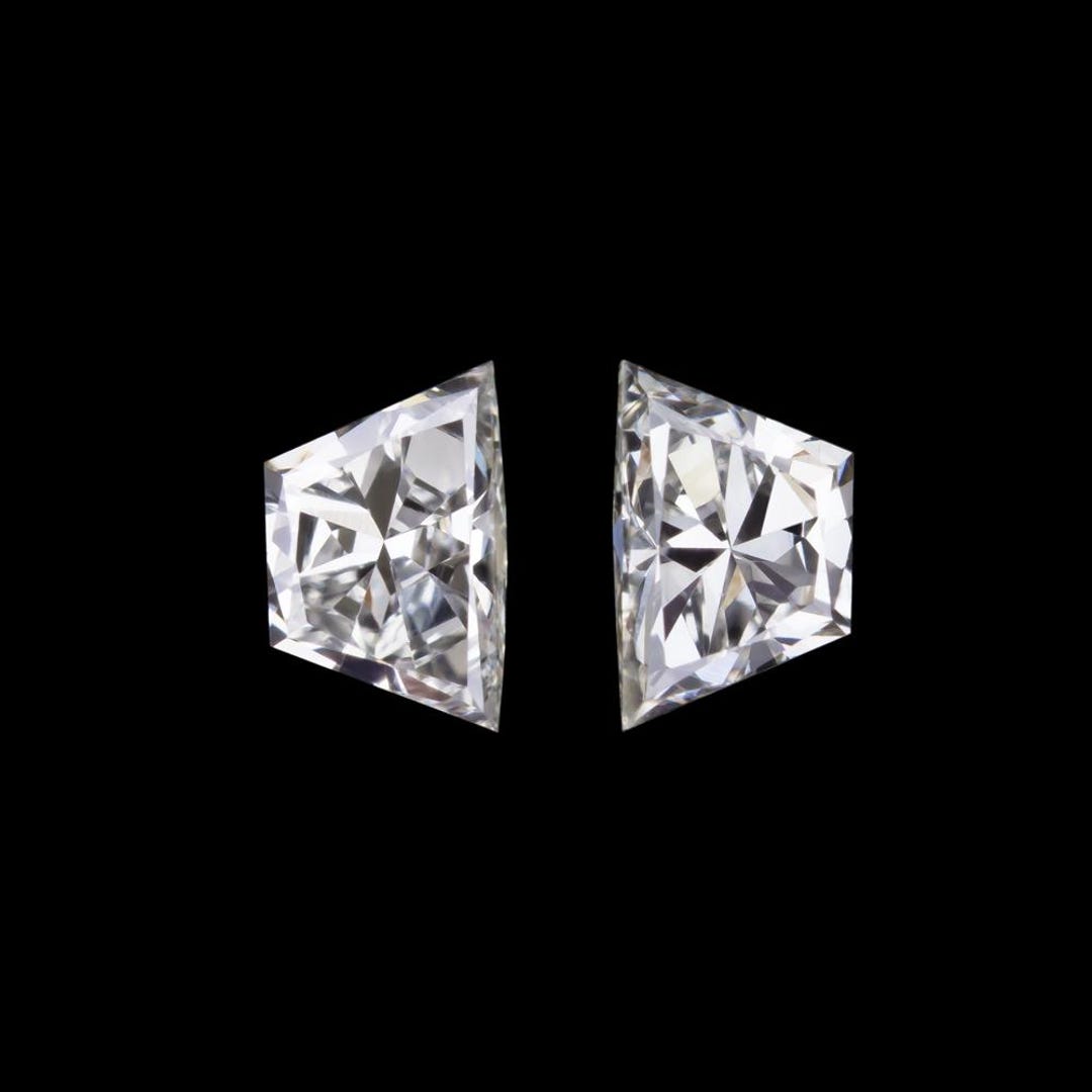 Trapezoid Shape Diamond Matching Pair 0.22ct Brilliant Cut Loose Accent ...