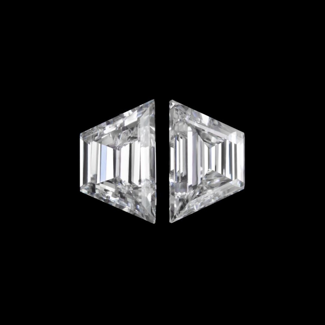 Trapezoid Shape Diamond Matching Pair 0.23ct Baguette Cut Loose Accent ...