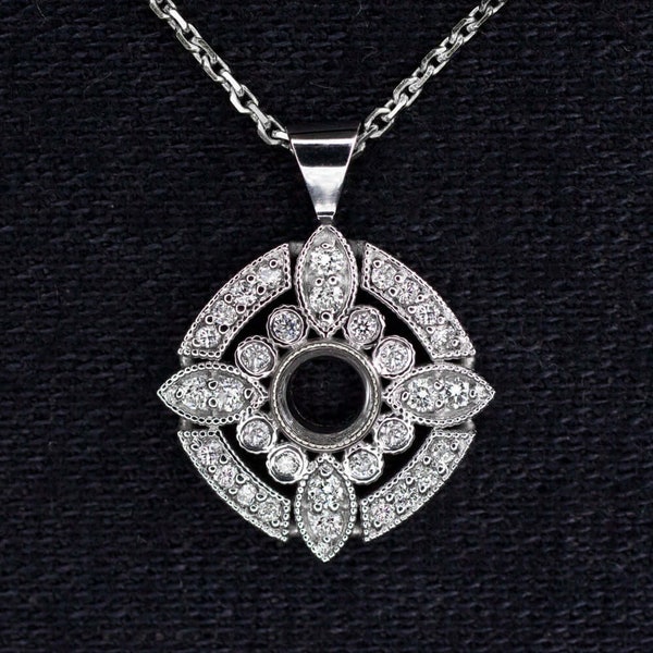 Diamond Pendant Settings - Etsy
