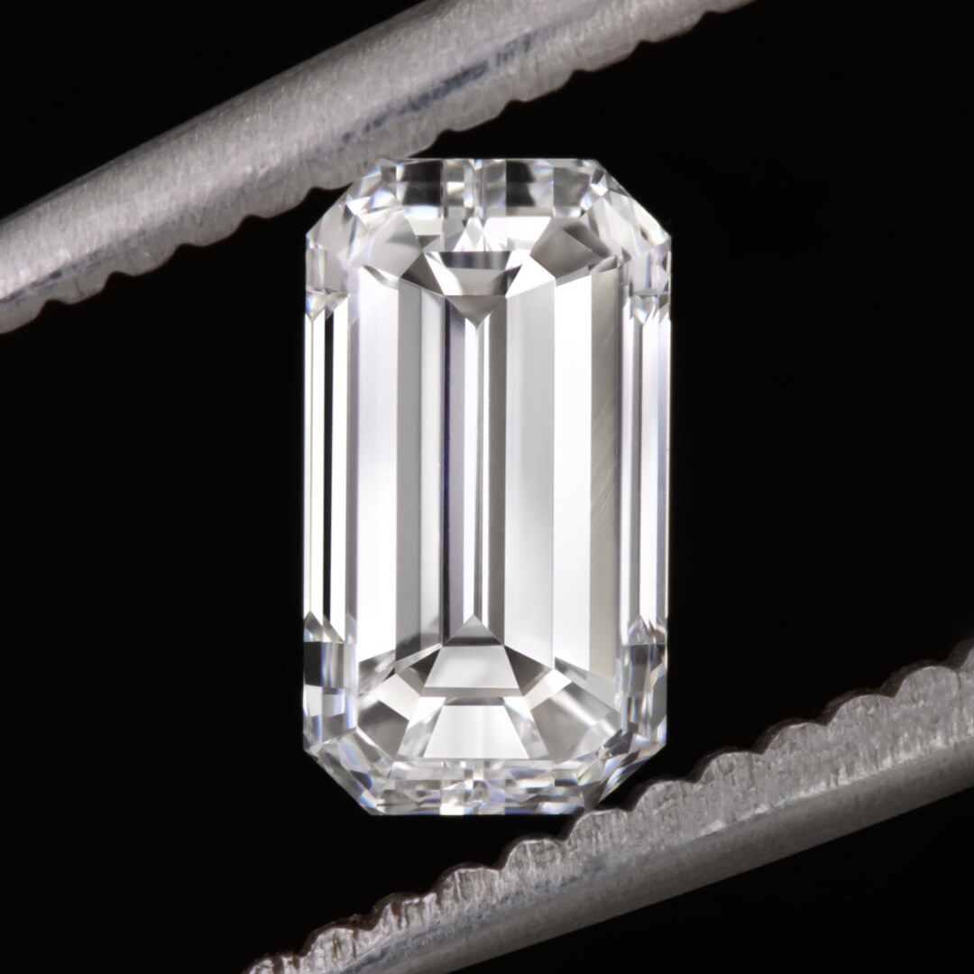 0.94ct Vintage Emerald Cut Diamond Gia Certified D Vs1 Long - Etsy