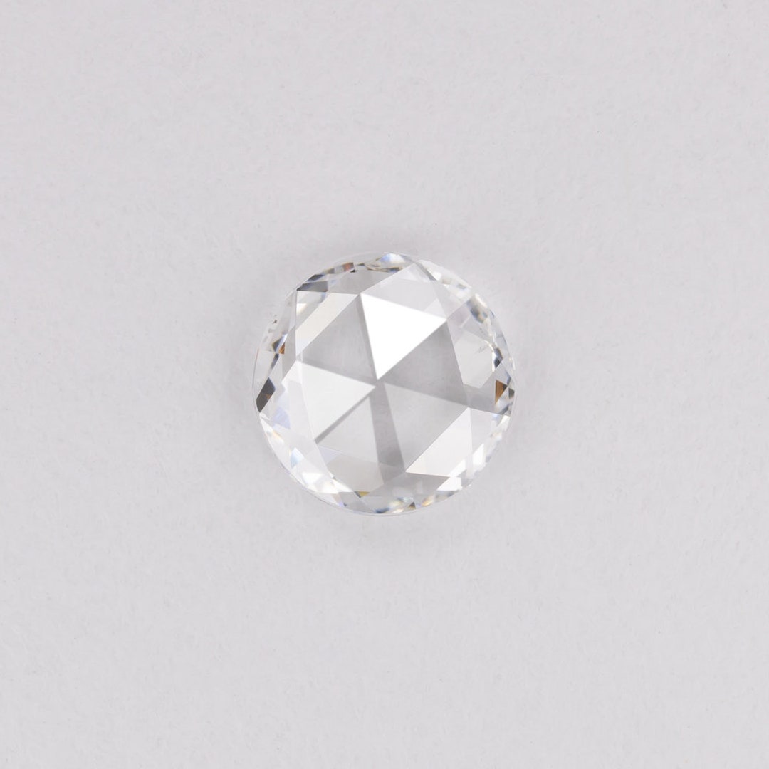 Rose Cut Diamond Loose Natural Earth Mined Round 0.46ct D Vs2 5.3mm 1/2 ...