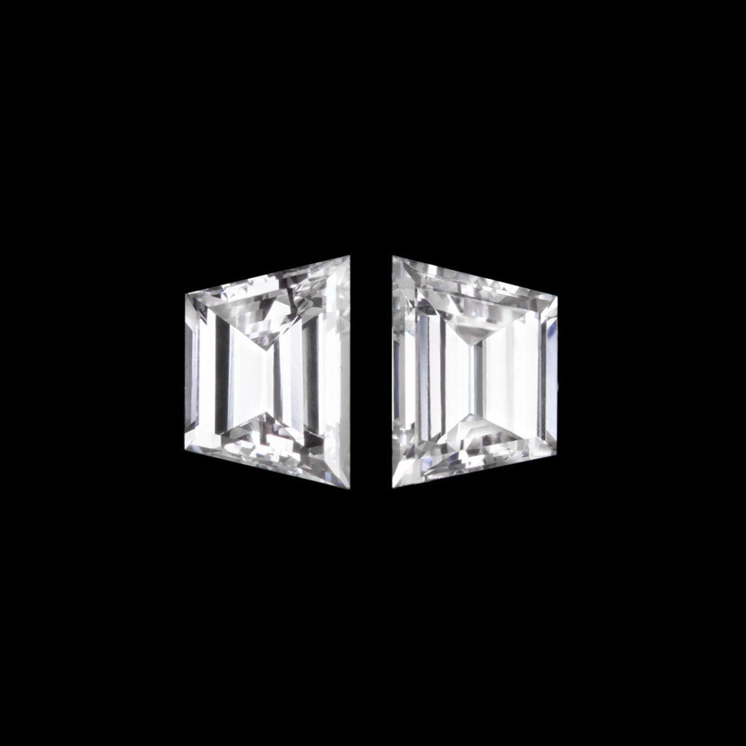 Trapezoid Shape Diamond Matching Pair 0.22ct Baguette Cut Loose Accent ...
