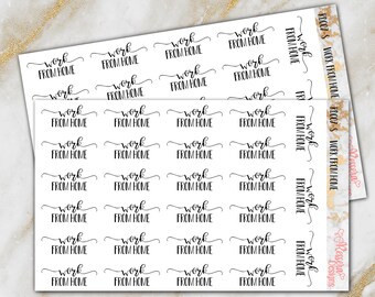 Work From Home Laptop Script Planner Stickers Erin Condren - Etsy