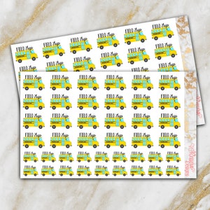 Field Trip, School Bus, Trip Script Planner Stickers, Erin Condren ...