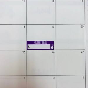 Student Loan Bill Due Planner Stickers Erin Condren Happy Planner ...