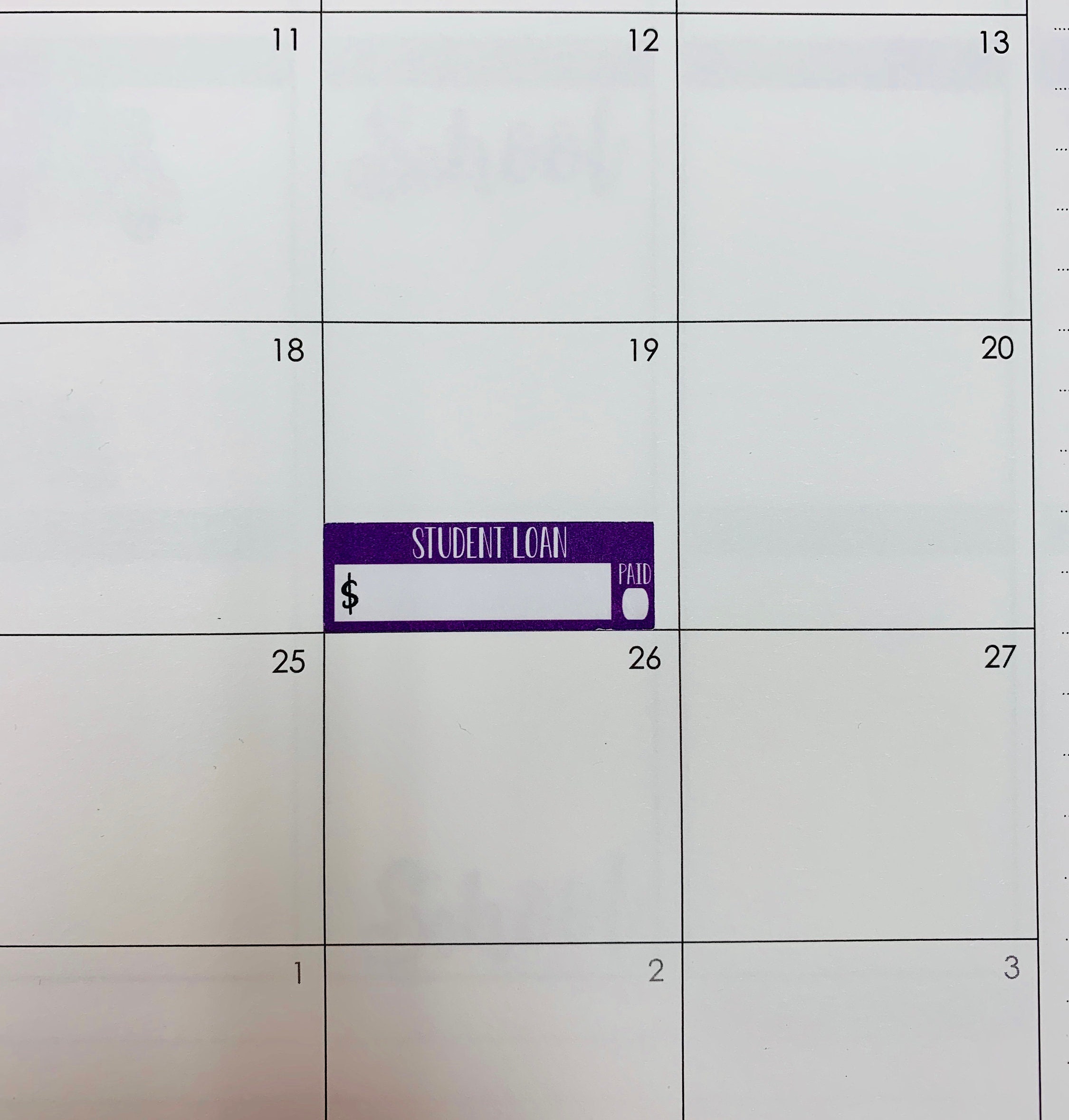 Student Loan Bill Due Planner Stickers Erin Condren Happy | Etsy