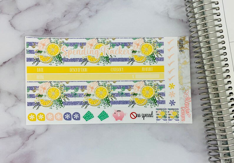 August Budget Sticker Kit Erin Condren 7x9 Deluxe Monthly | Etsy