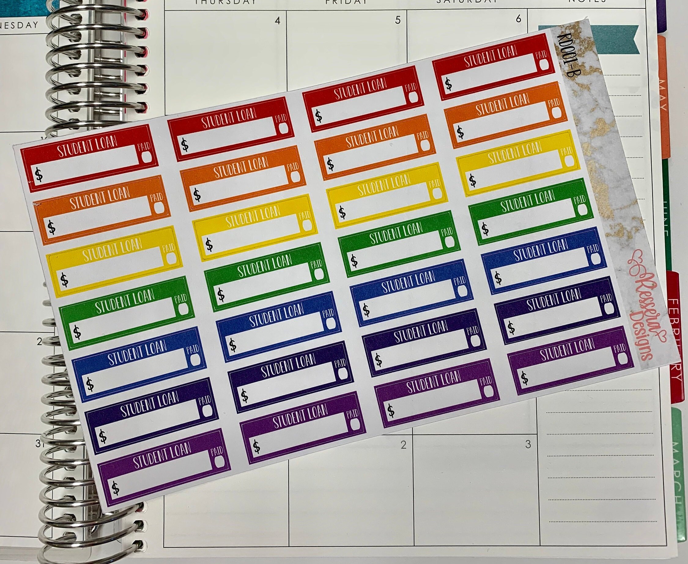 Student Loan Bill Due Planner Stickers Erin Condren Happy - Etsy