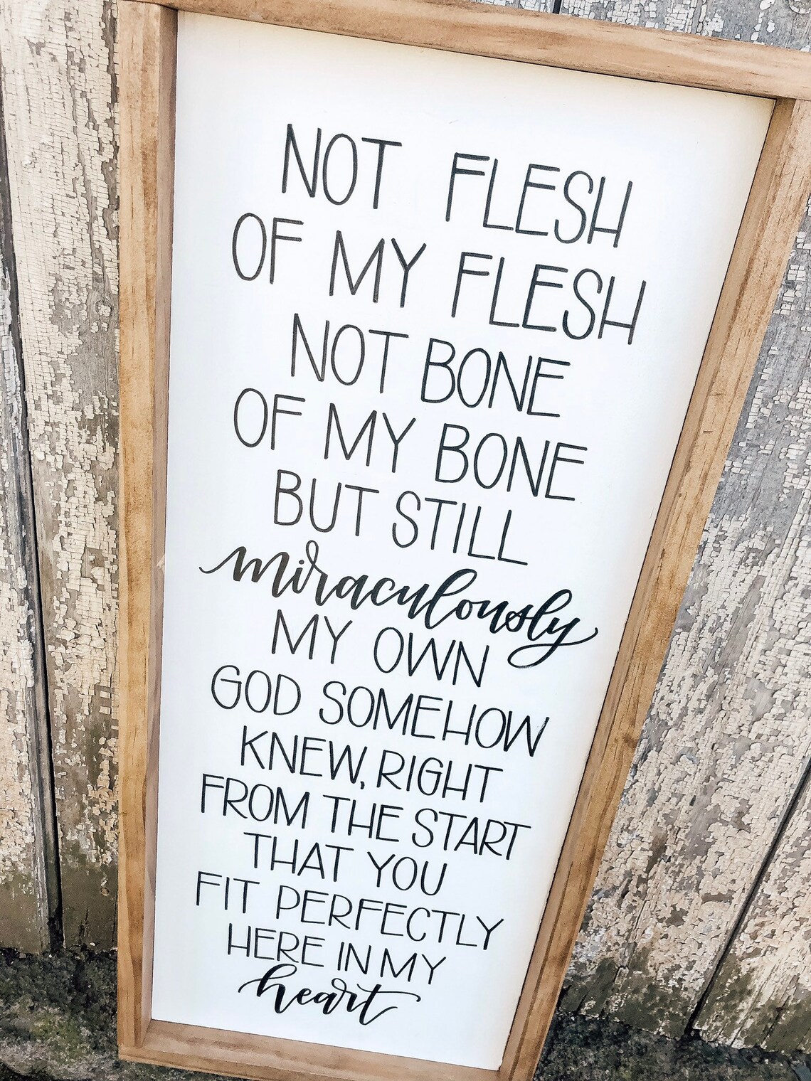 Adoption Sign—not Flesh of My Flesh - Etsy