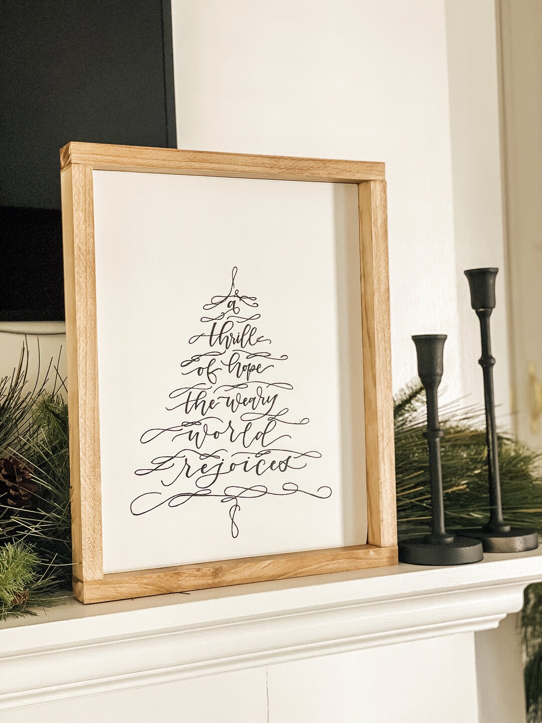 A Thrill of Hope Tree Sign - Etsy