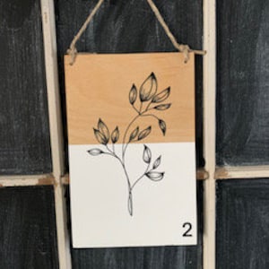Hanging Floral Two Toned Sign - Etsy