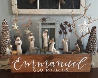 Emmanuel Wood Sign - Etsy