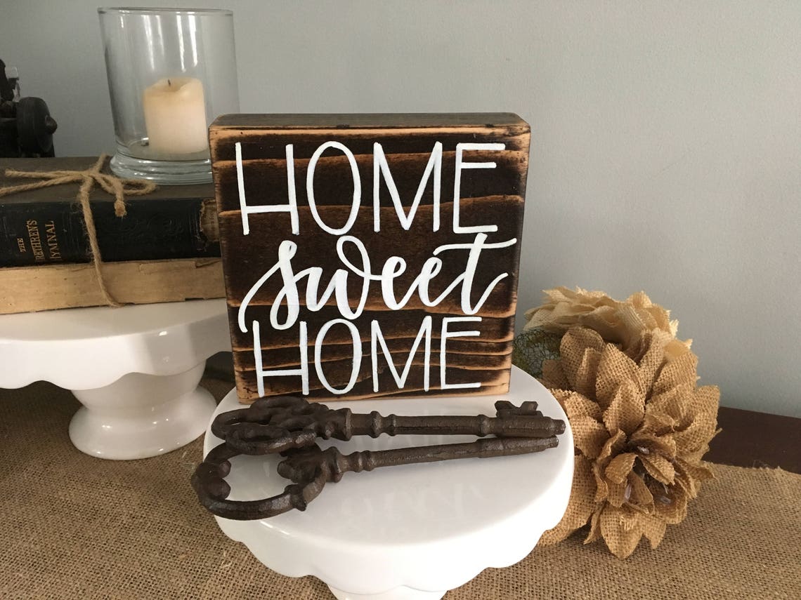 Home Sweet Home Block Sign - Etsy