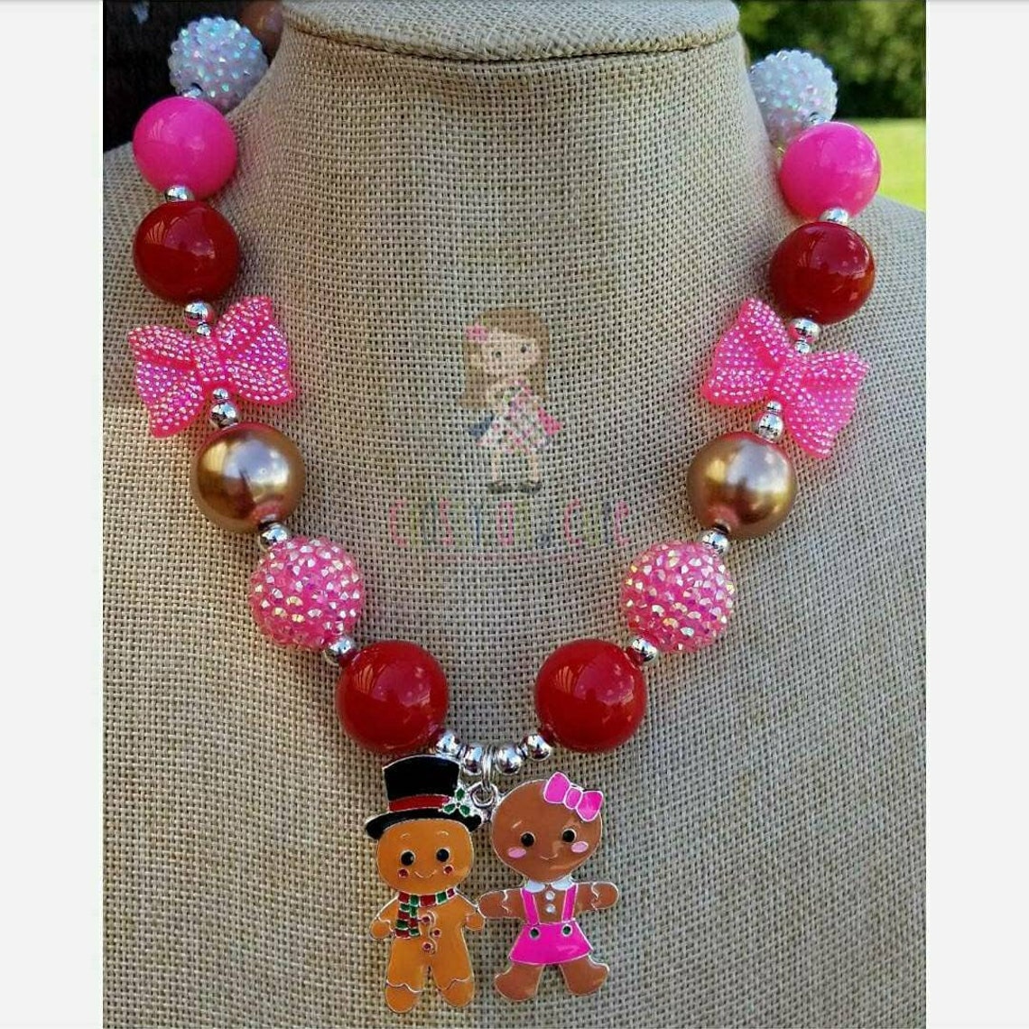 Gingerbread Necklace - Etsy