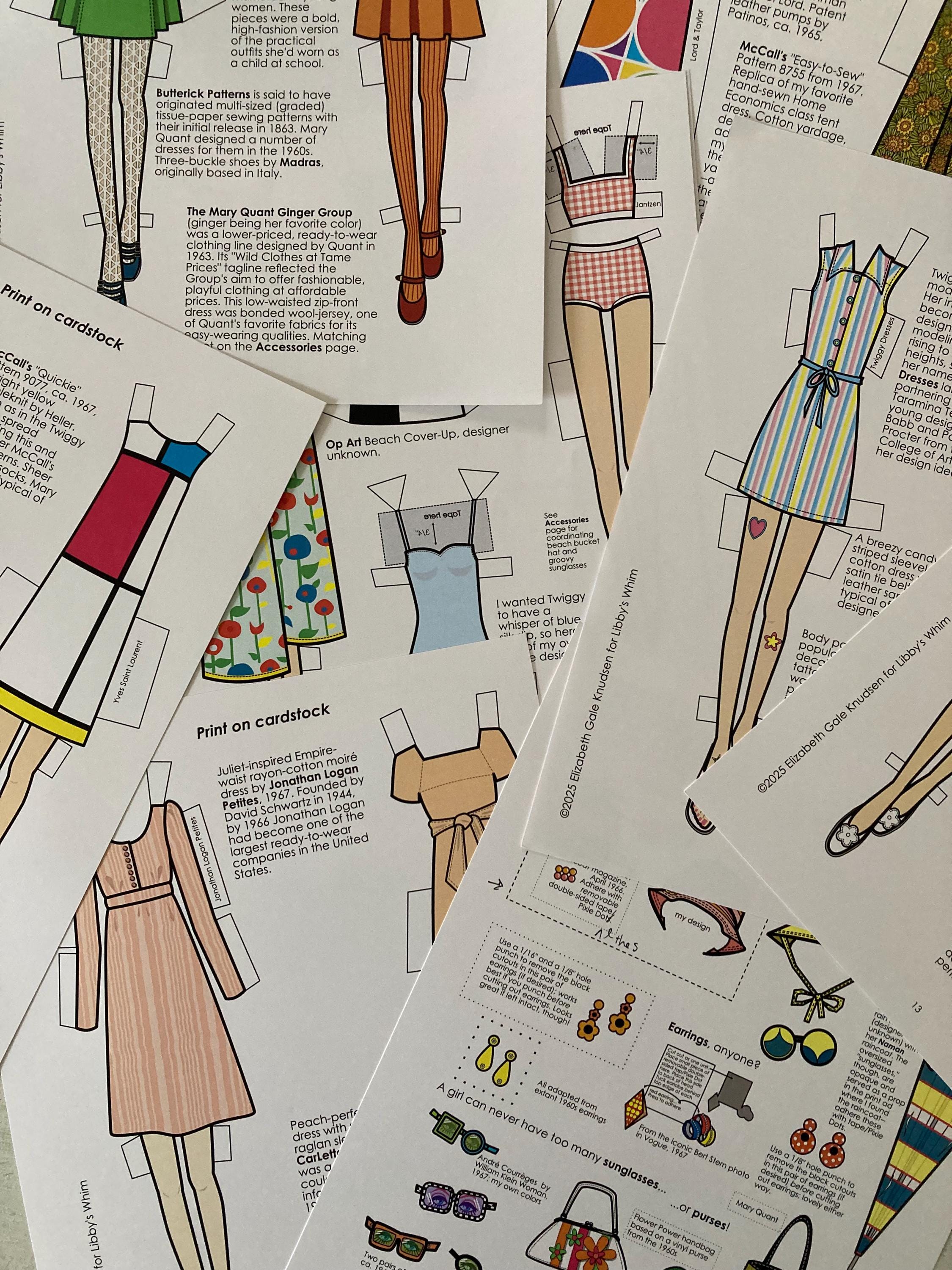 Twiggy LASER Fashion Model Paper Doll LASER PRINTER - Etsy
