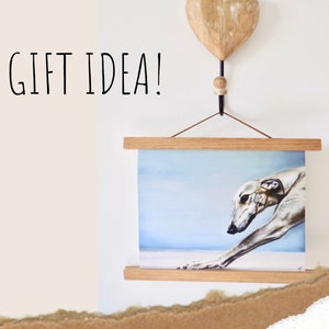 Stretching Greyhound Poster, Yoga Gift Idea, Greyhound Yoga, Greyhound ...