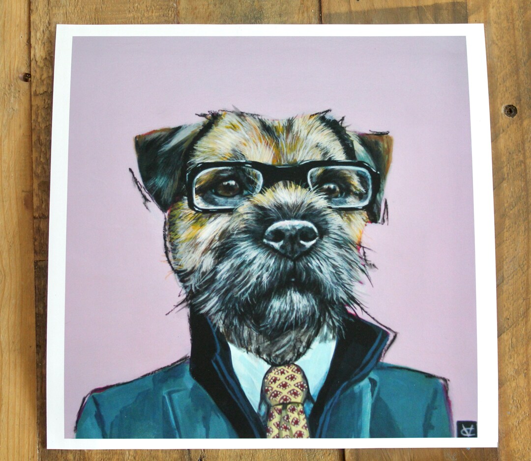 Border Terrier Loversart Print, Bodrer Terrier, Border Terrier Gift ...