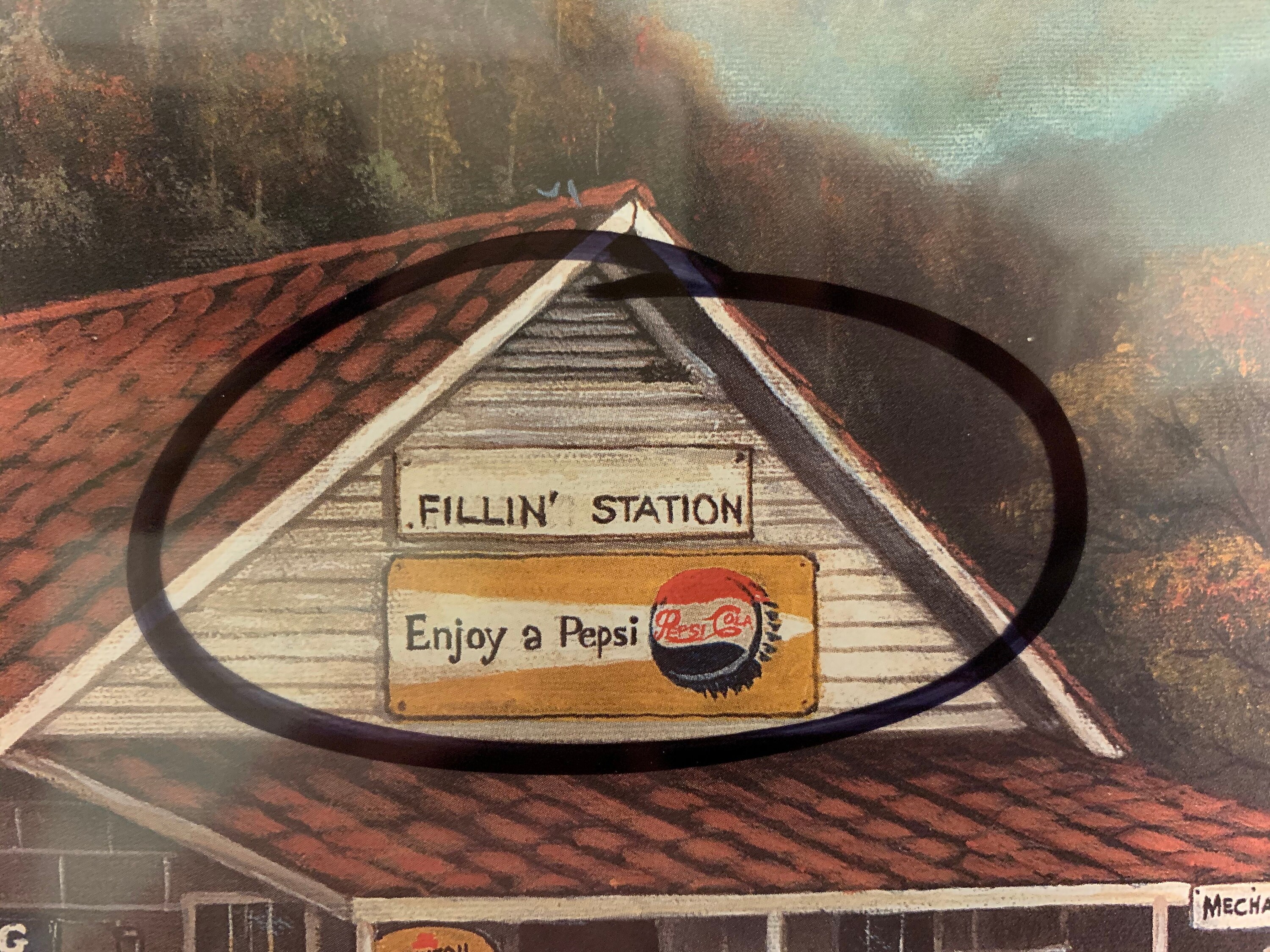 Fillin Station Framed Print Corvette, Vintage Sign, Pepsi, Chevy ...