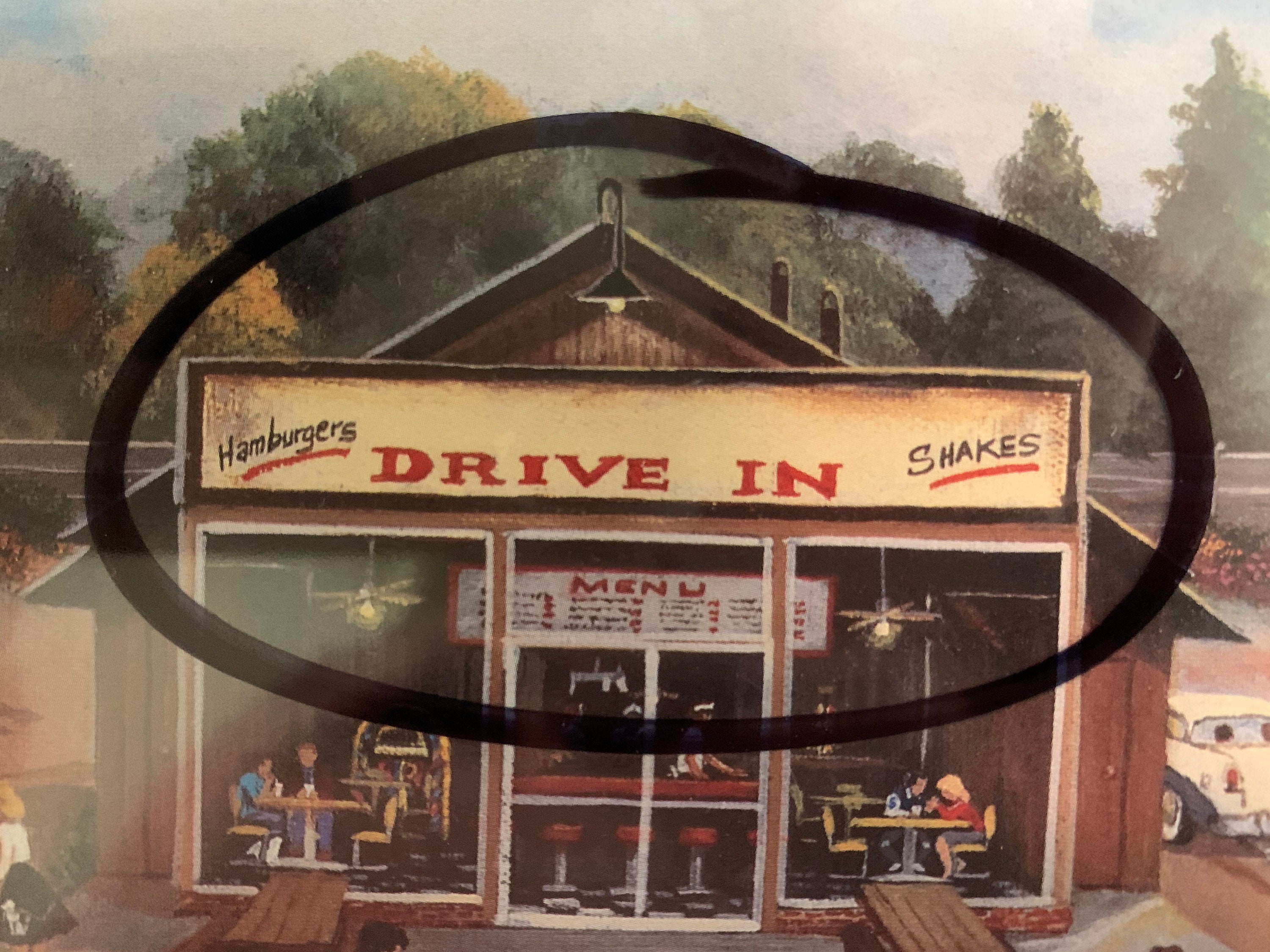 50's Drive-in Framed Print - Retro, Restaurant, Collectable Cars ...