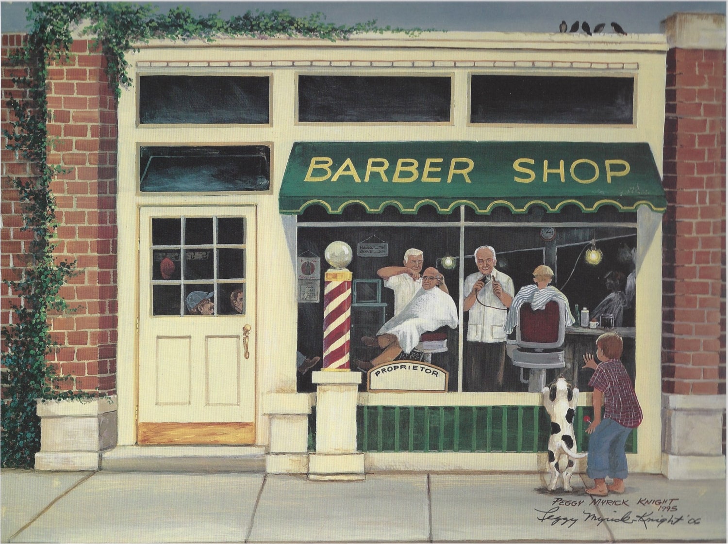 Barber Shop Framed Print - Barber Pole, Barber Salon, Proprietor ...
