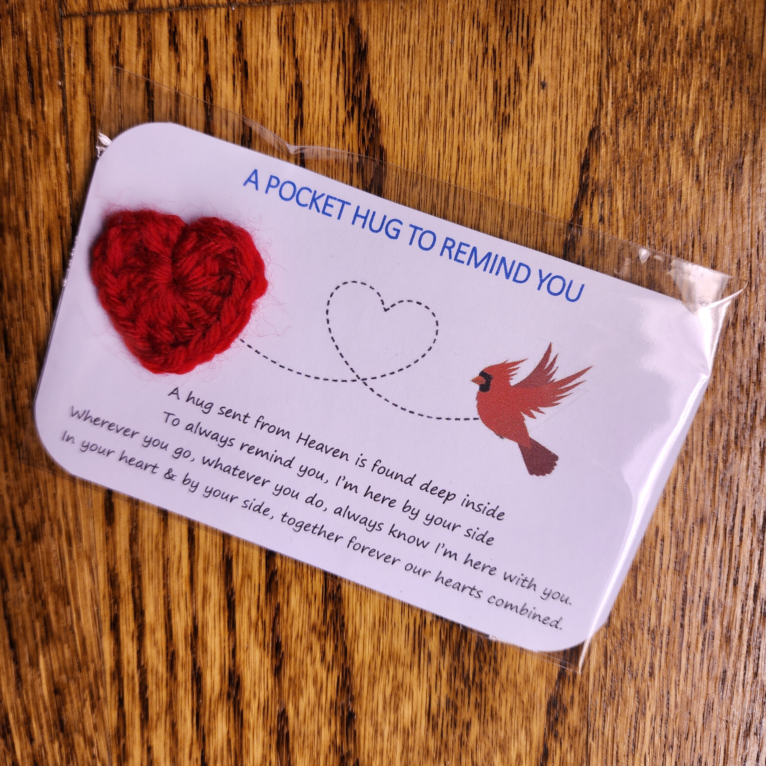 A Pocket Hug Heart Reminder, Sorrow Gift, Hug From Heaven, Loss of ...