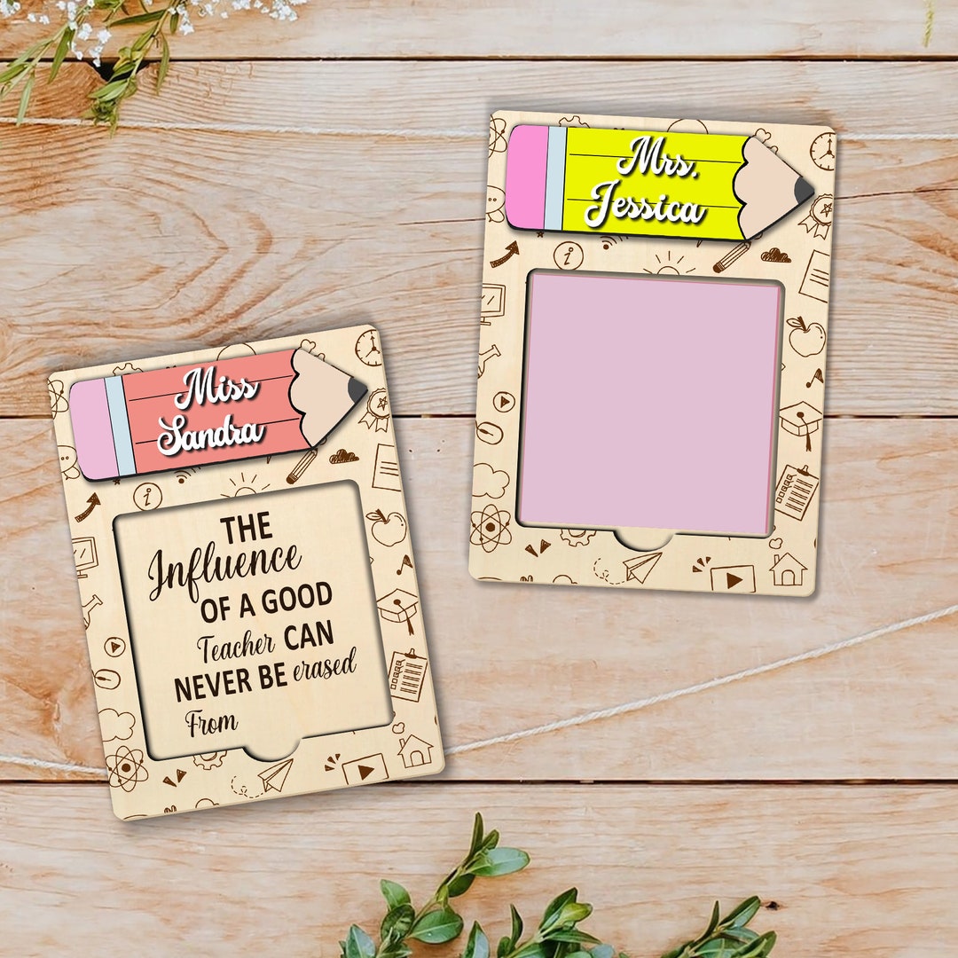 Personalized Teacher Sticky Note Holder, Personalized Gift for ...