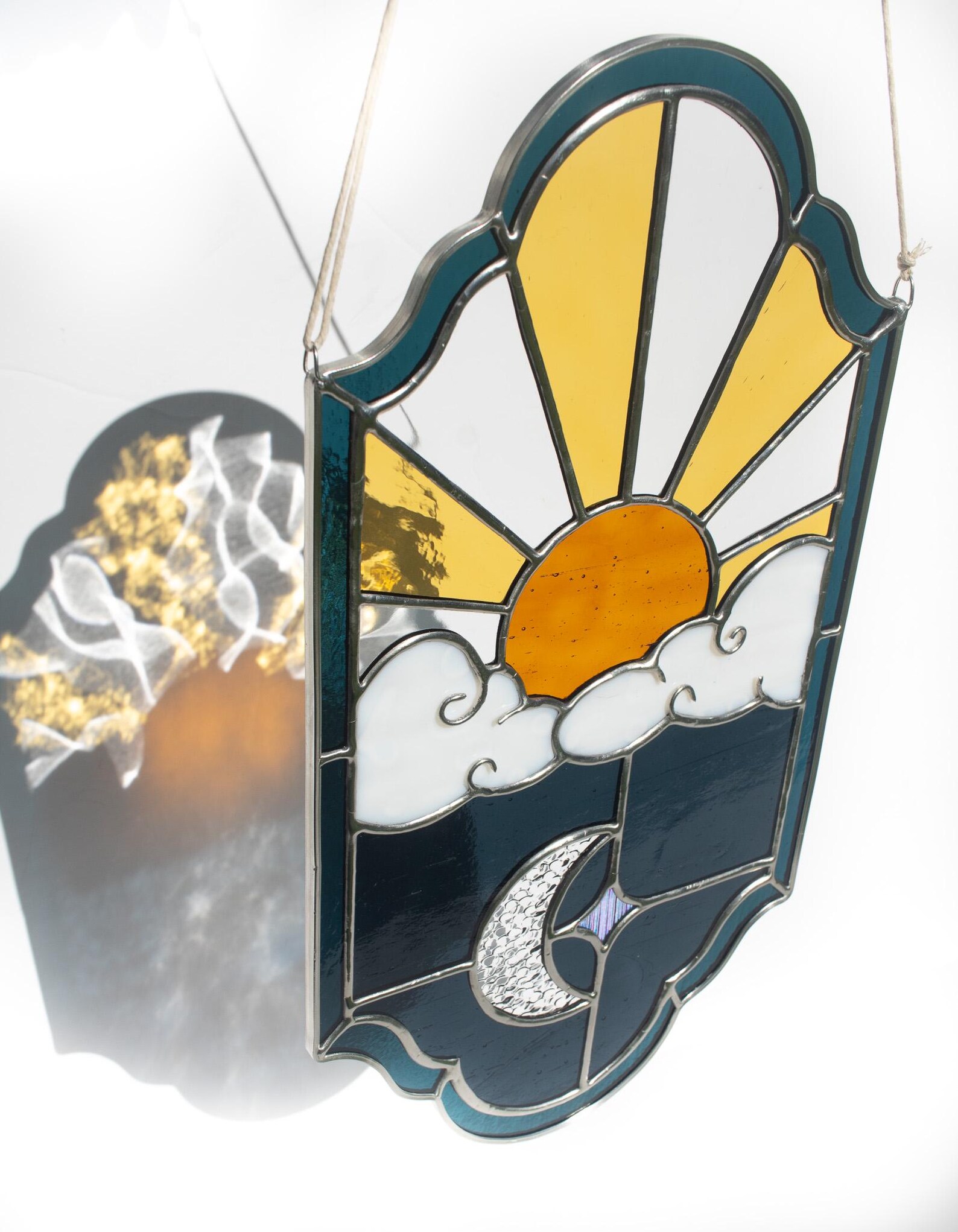 Digital Pattern Sun and Moon Dreamscape, Stained Glass Pattern Download ...