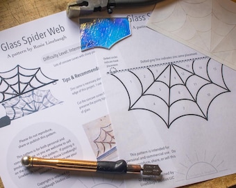 Spider Web Stained Glass Pattern - Etsy