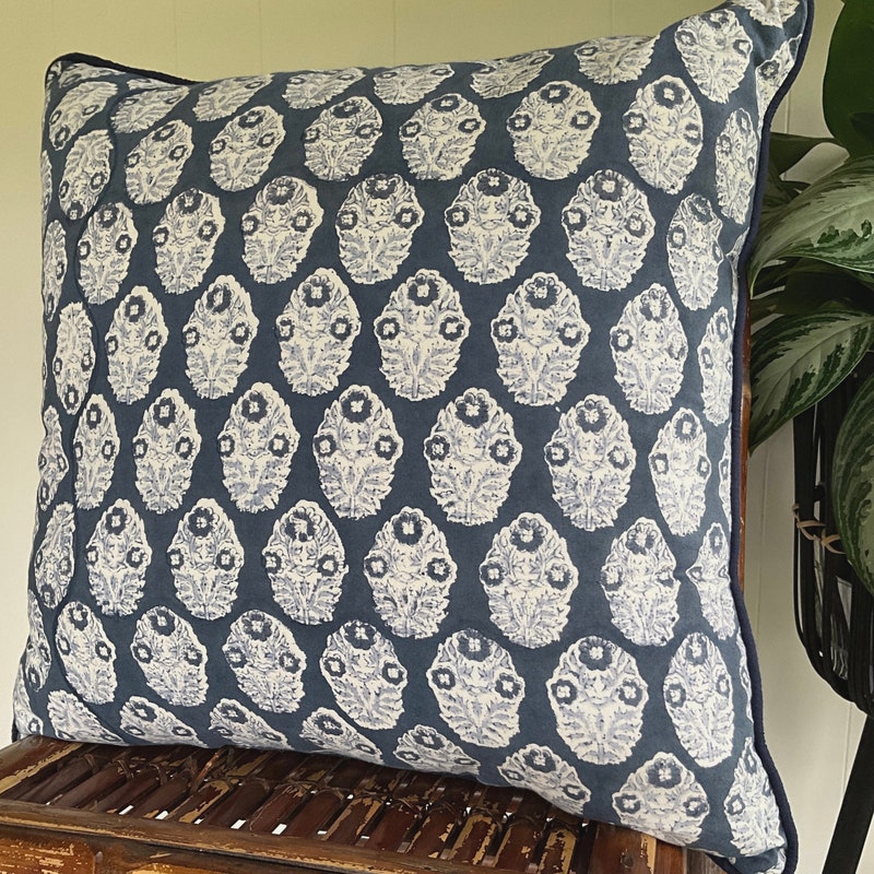 Block Print Pillow Cover - Etsy