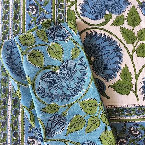 Indian Block Print Tablecloth 6 Seater Table Cover Table - Etsy