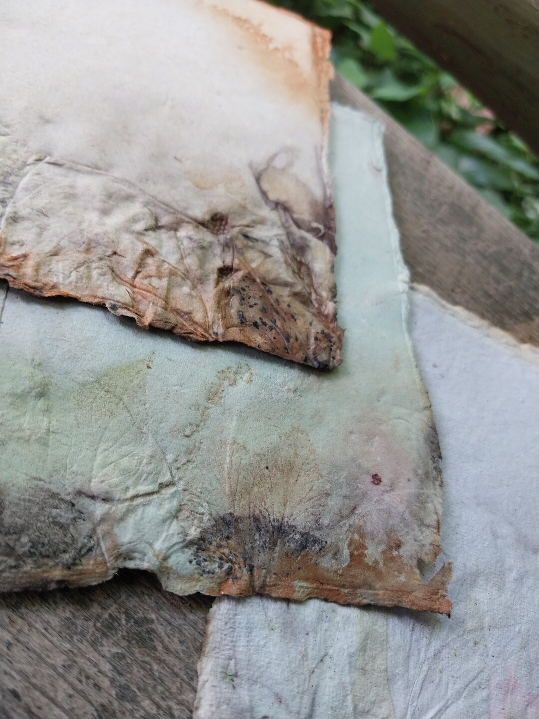 Handmade Eco-printed Paper, Botanical Paper, Eco Prints, Paper Crafting ...