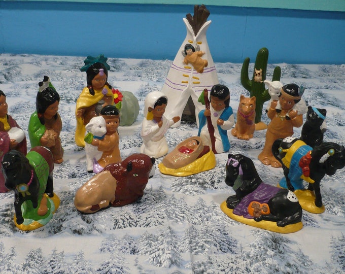 Native American Nativity Set - Etsy