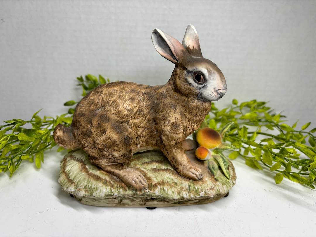 Vintage Lefton Realistic Bunny Rabbit Figurine Lefton China KW5057 - Etsy