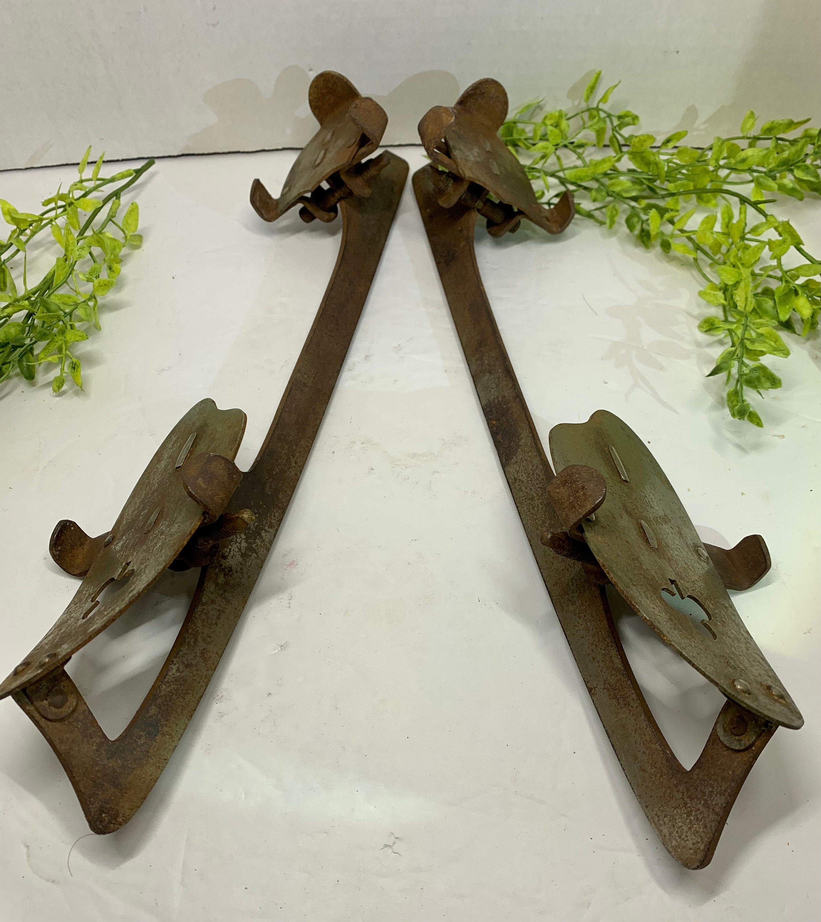 Vintage Metal Antique Ice Skates Primitive Farmhouse Country - Etsy UK