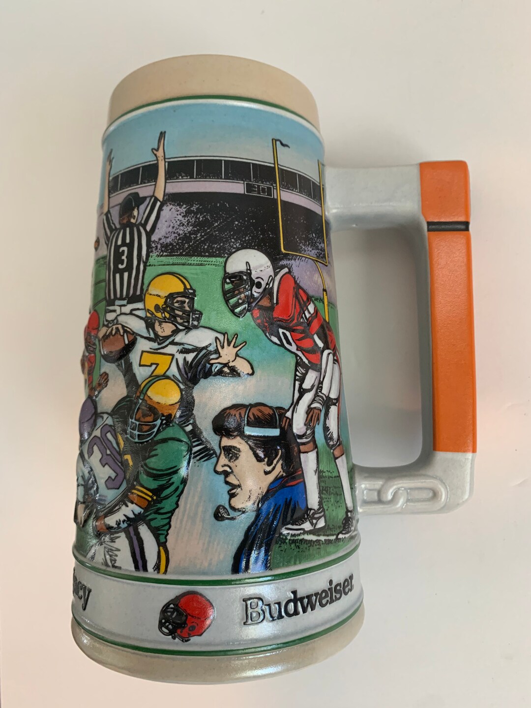 Budweiser Football Sports Series Stein Anheuser Busch Inc. Number 08929 ...