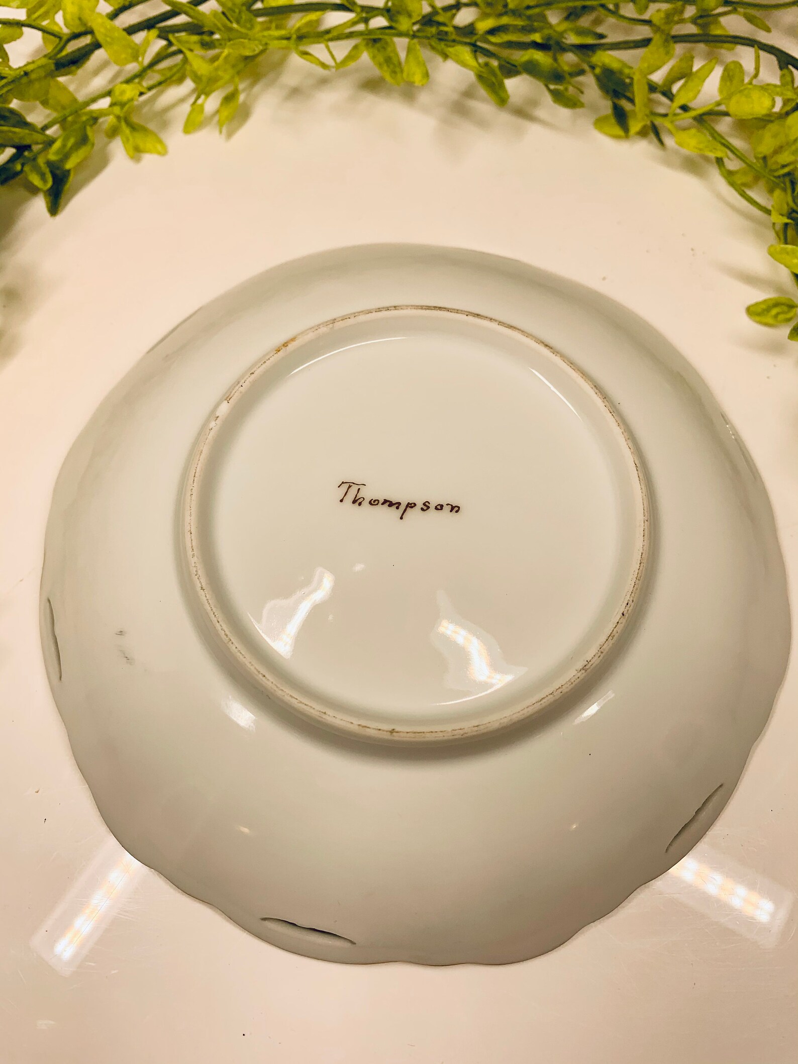 Vintage 1920s Thompson Porcelain Plate Hand Painted Plate | Etsy