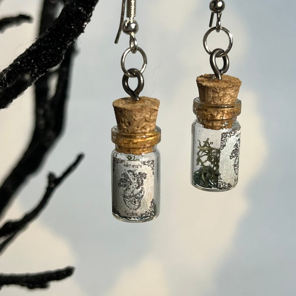Tiny Bottle Earrings - Etsy