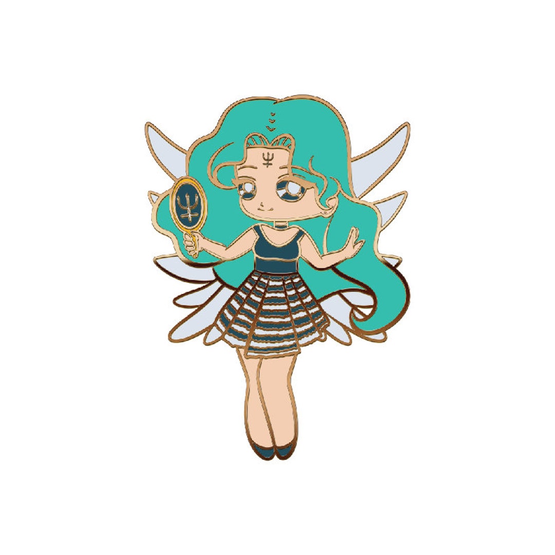 Neptune Angel Hard Enamel Pin - Etsy