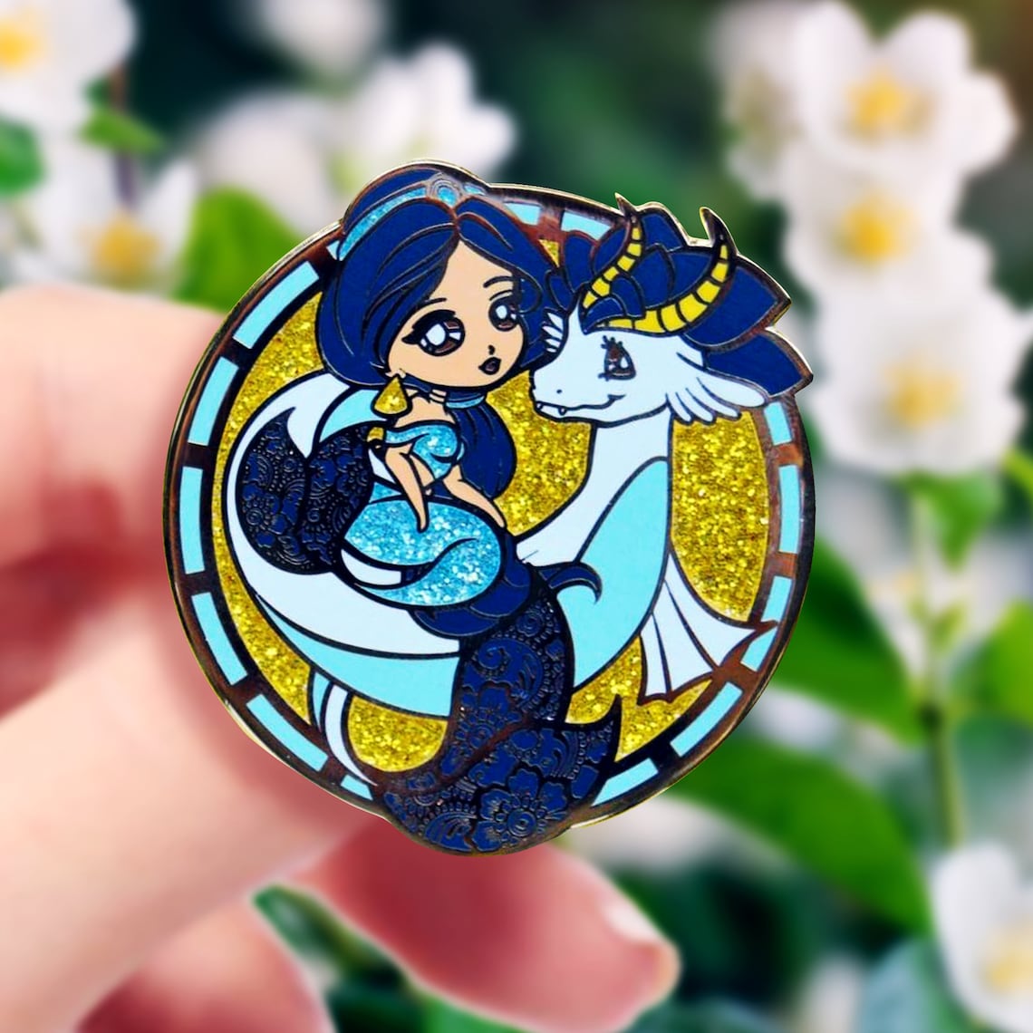 Jasmine Mermaid Pin Hard Enamel Pin Mermaid Pin Jasmine | Etsy