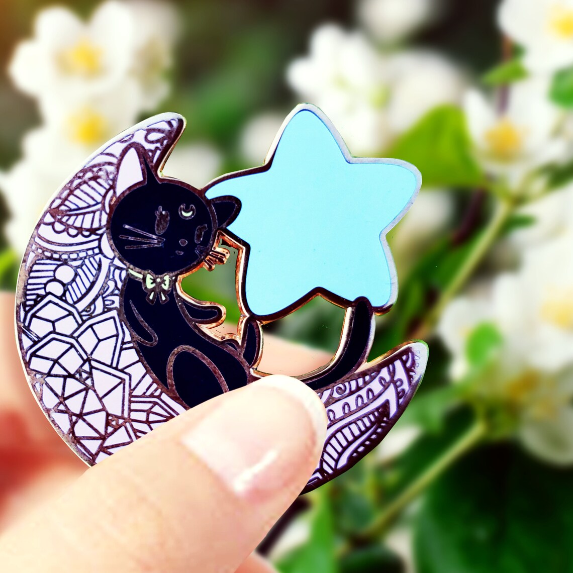 Moon Kitty Luna Hard Enamel Pin Luna Enamel Pin Luna Pin - Etsy