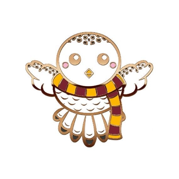 Snowy Owl Hard Enamel Pin Owl Enamel Pin Hedwig Enamel Pin | Etsy