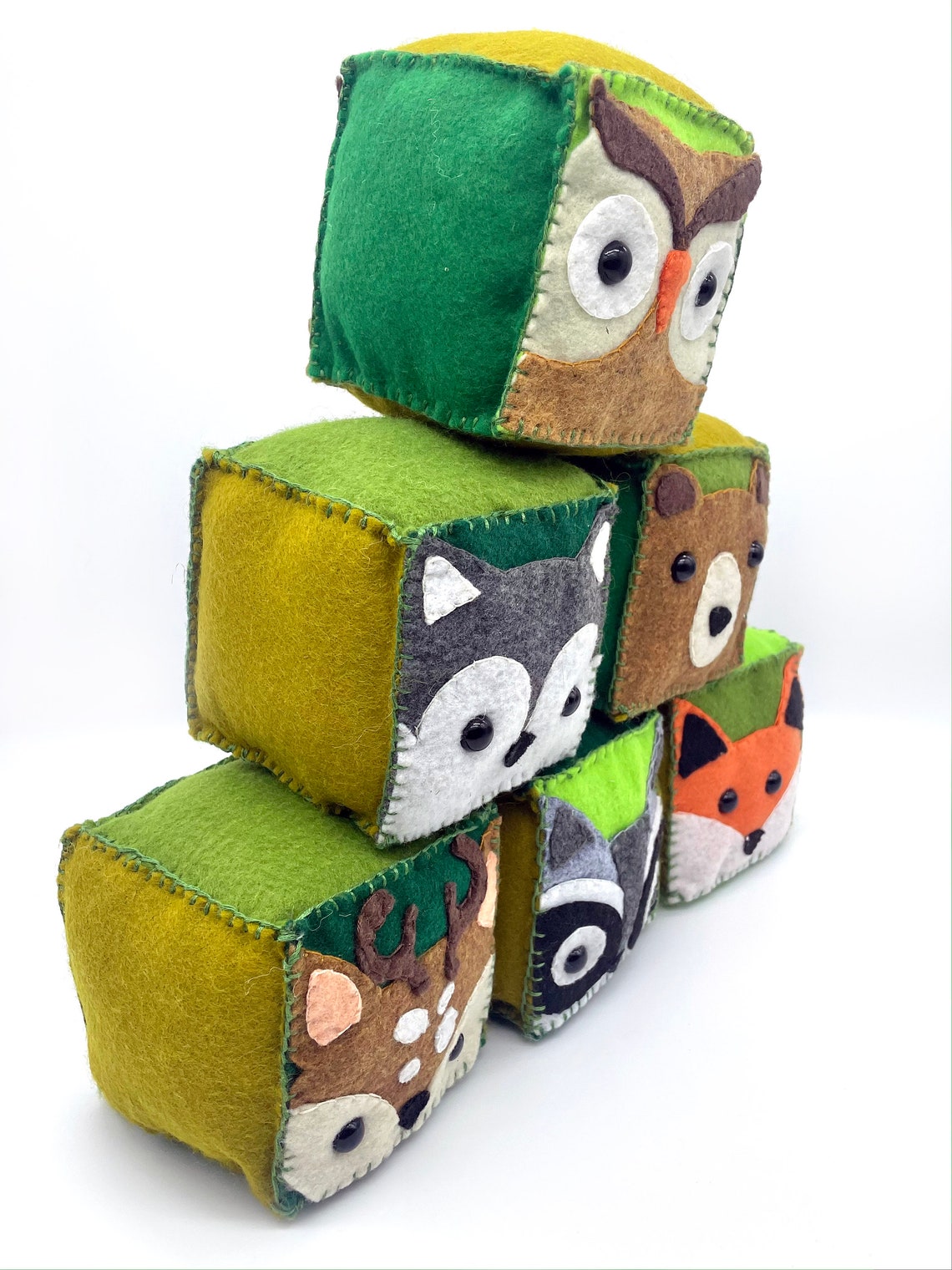 Woodland Animals DIY Felt Soft Blocks Sewing Kit - Etsy