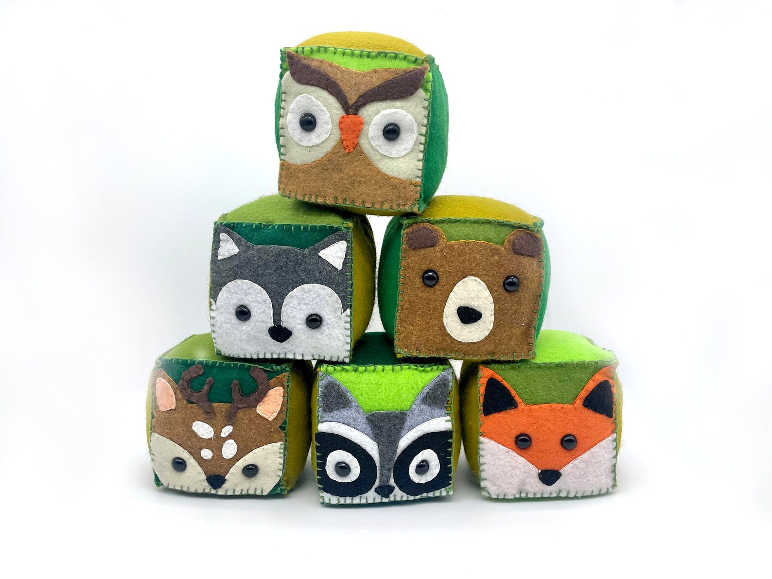 Woodland Animals DIY Felt Soft Blocks Sewing Kit - Etsy