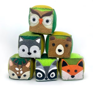 Woodland Animals DIY Felt Soft Blocks Sewing Kit - Etsy