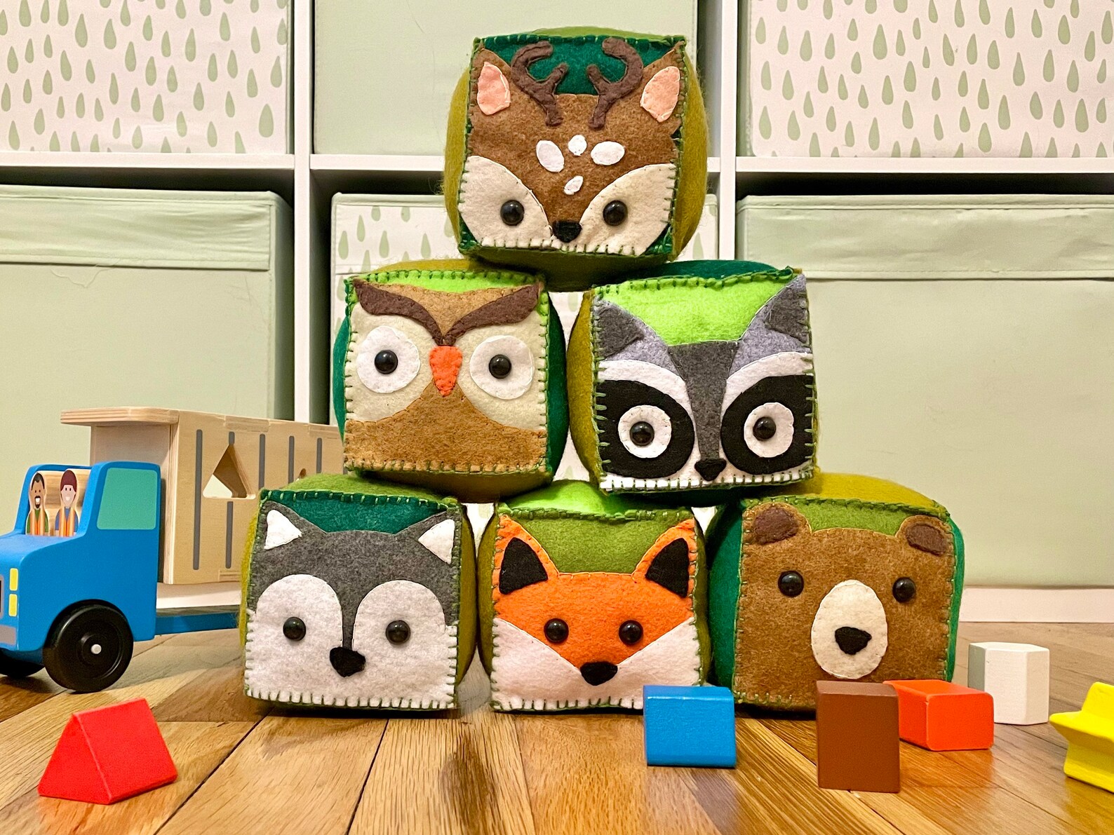 Woodland Animals DIY Felt Soft Blocks Sewing Kit - Etsy