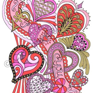 I "heart" You Coloring Page Instant Download - Etsy