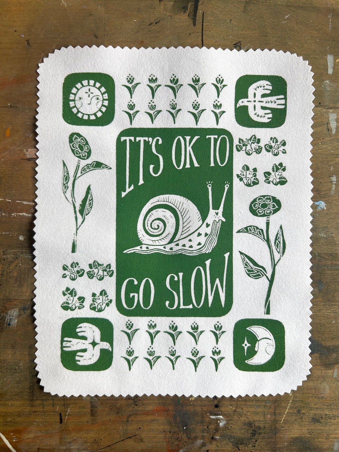 Anti-capitalist Snail Screenprint Patch - Punk - Disability Pride ...