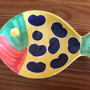 Ceramic Fish Plate Set, Mexican Fish Plate, Set of 4 Plates, Beach ...