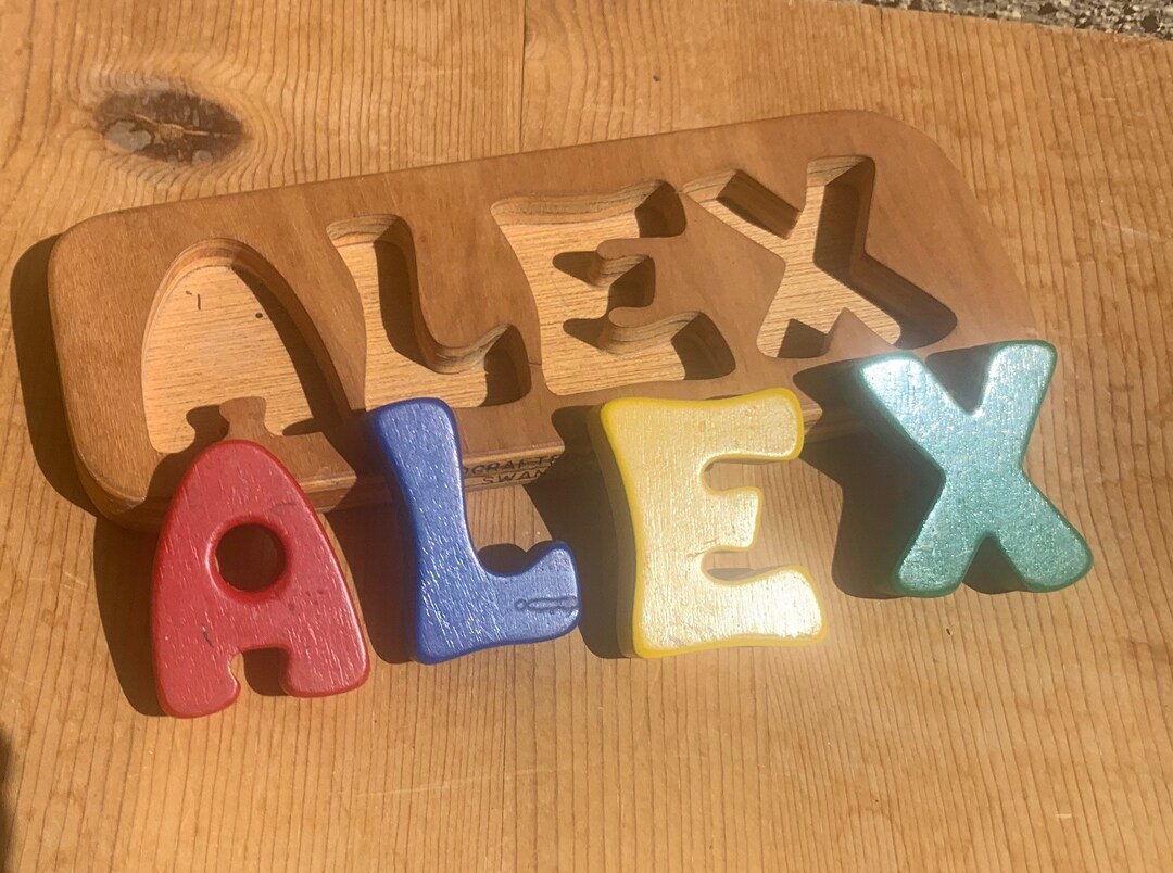 Wooden Child’s Puzzle, Name Puzzle, Alex Puzzle, Wooden Toys - Etsy